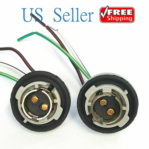 4X 1157 Turn Light Brake Bulb Socket Connector Wire Harness Plug For ...