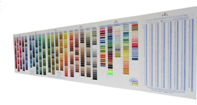 Free Printable DMC Threaded Color Card W100B – Actual Thread Samples ...