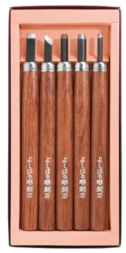 Yoshiharu Chisels Wood Carving Tool Paper box 5pieces H-5 Japan 193690 ...