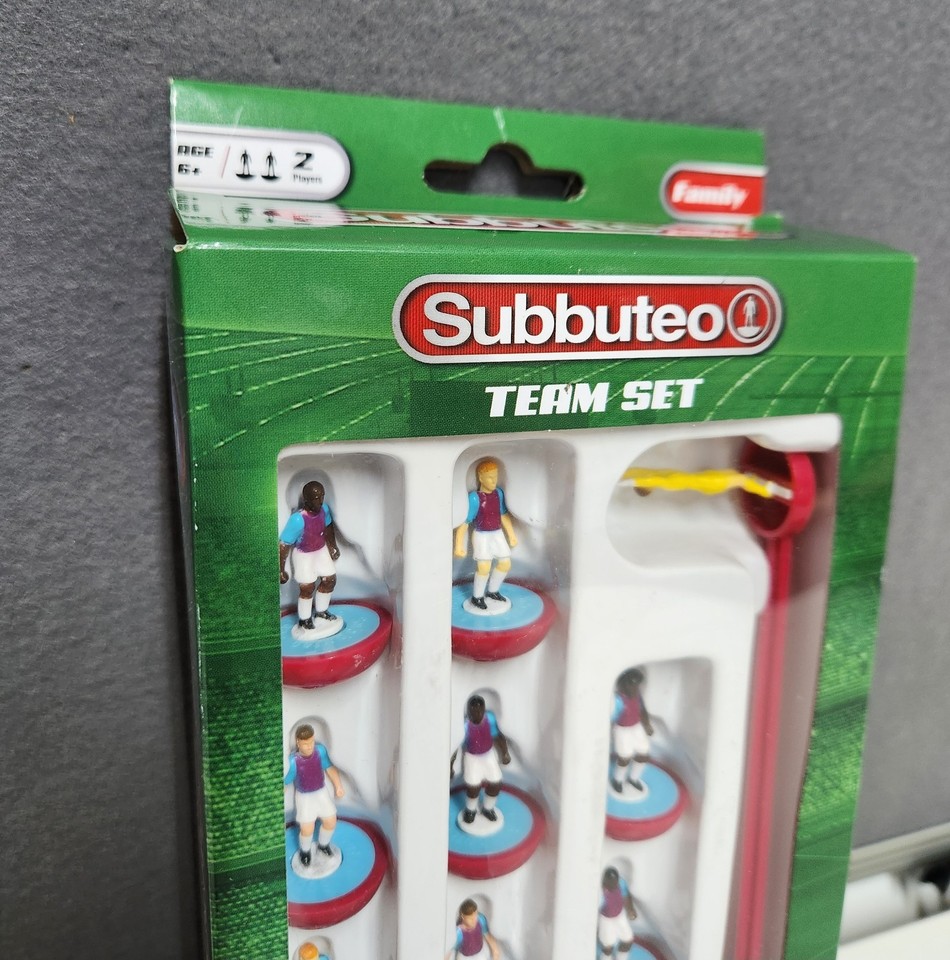 Subbuteo Claret/Blue 2012 West Ham, Aston Villa, Burnley Scunthorpe ...