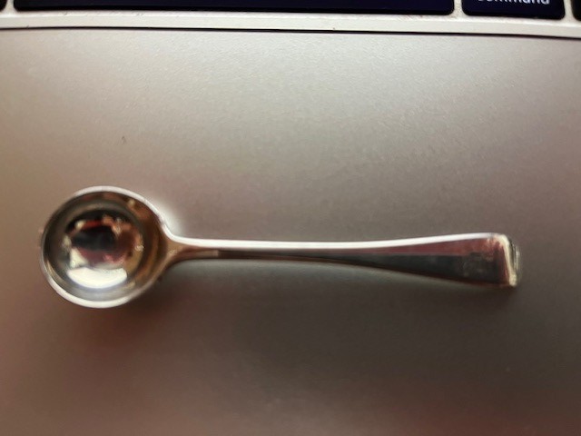 Solid Silver 8.5cm long salt spoon good hallmarks. | eBay UK