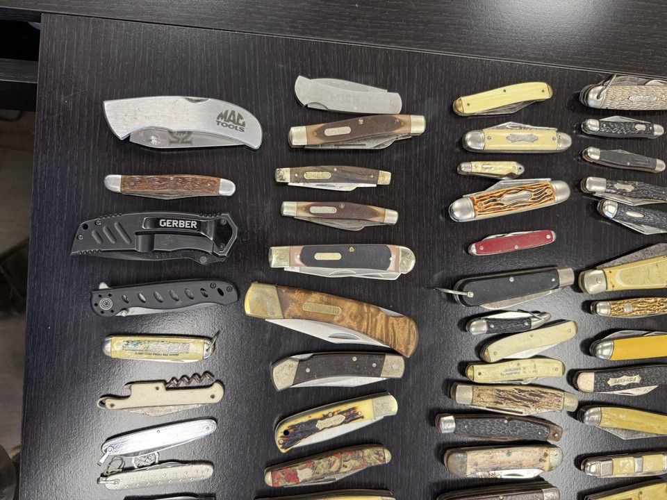 Vintage Pocket Knife Collection Lot 74 Knives Buck Old Timer Barlow ...