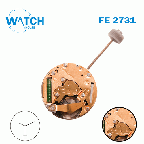 France EBAUCHE Swiss Movement FE 2731, White Date Disk At 6 ...