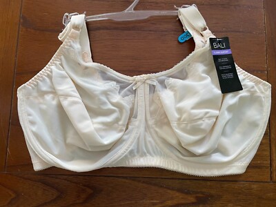 New Bali Cream DF0180 Floral Lace Underwire Bra 42B, 44DDD | eBay