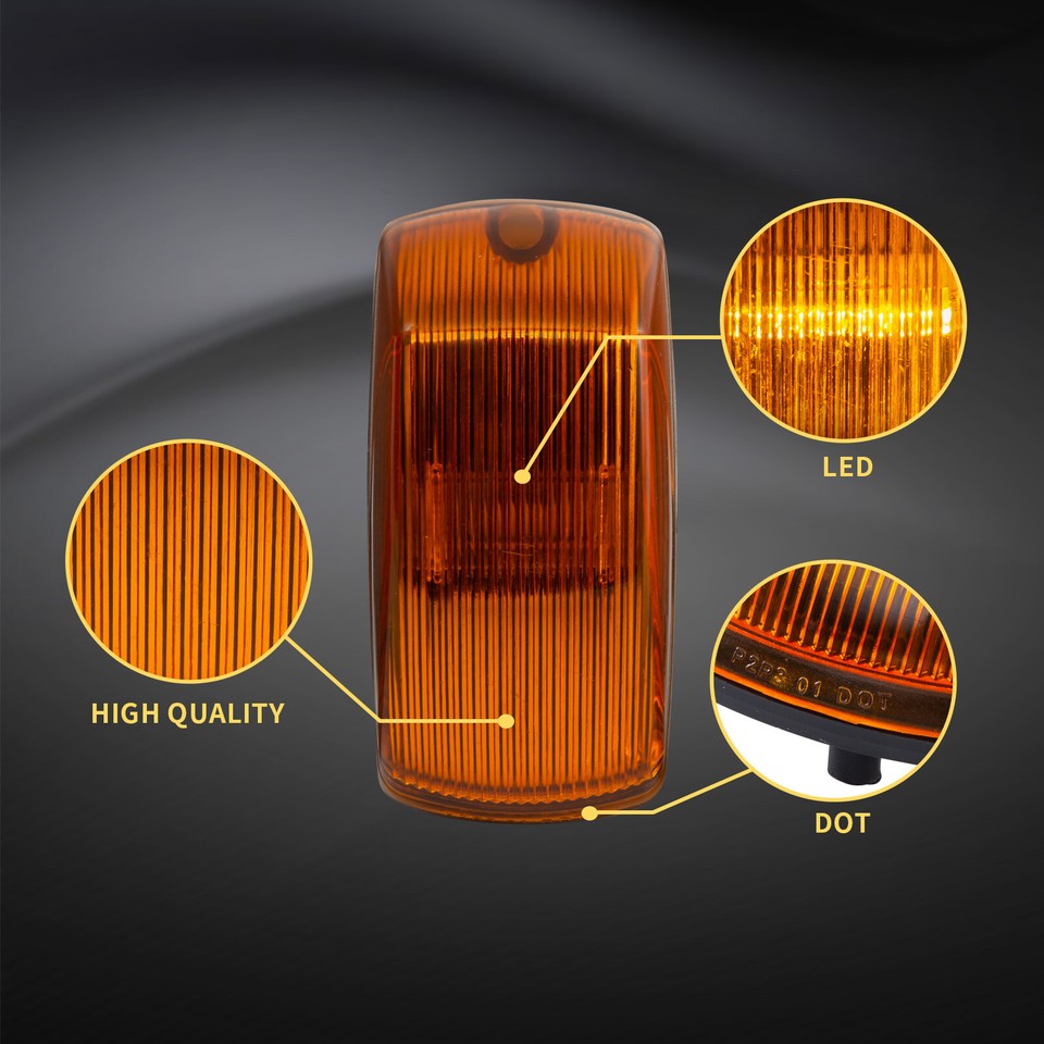 5Pcs Fit For Freightliner M2 106 112 Front Marker Lamp LED Amber A06 ...