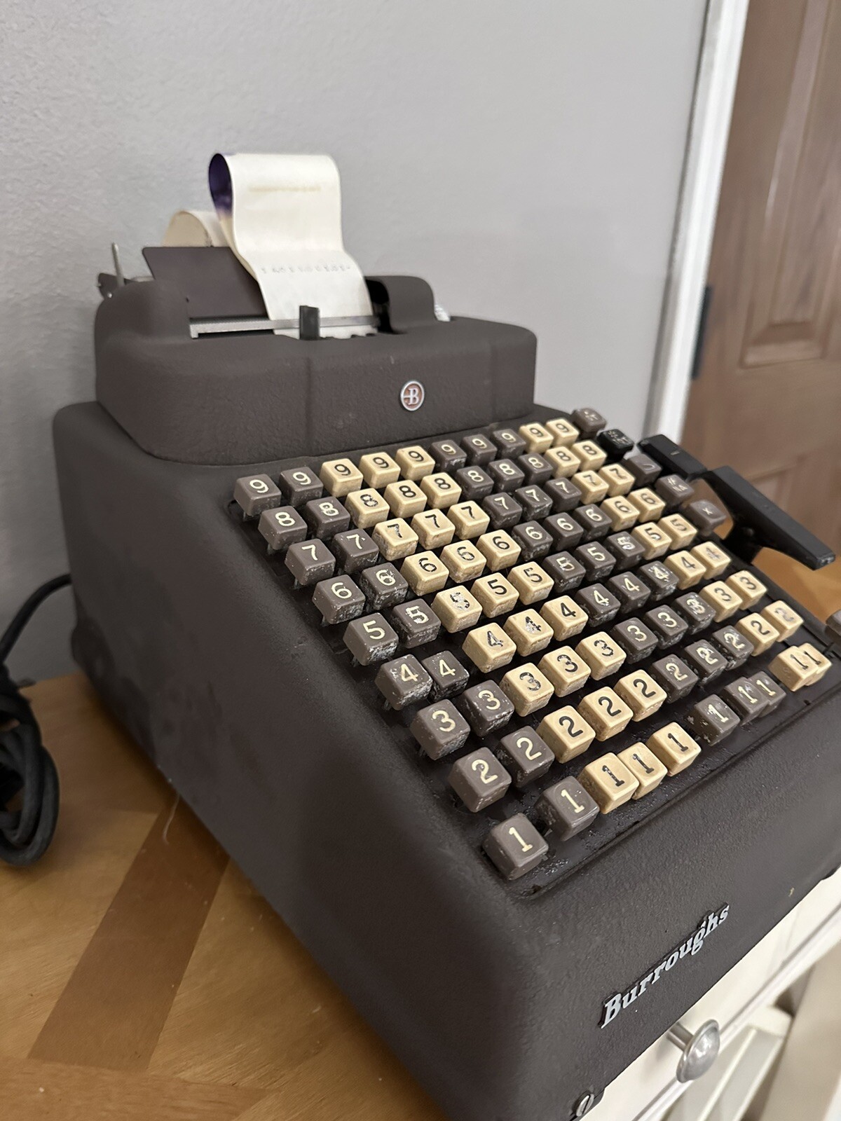Vintage Burroughs Electric Adding Machine Series P | eBay