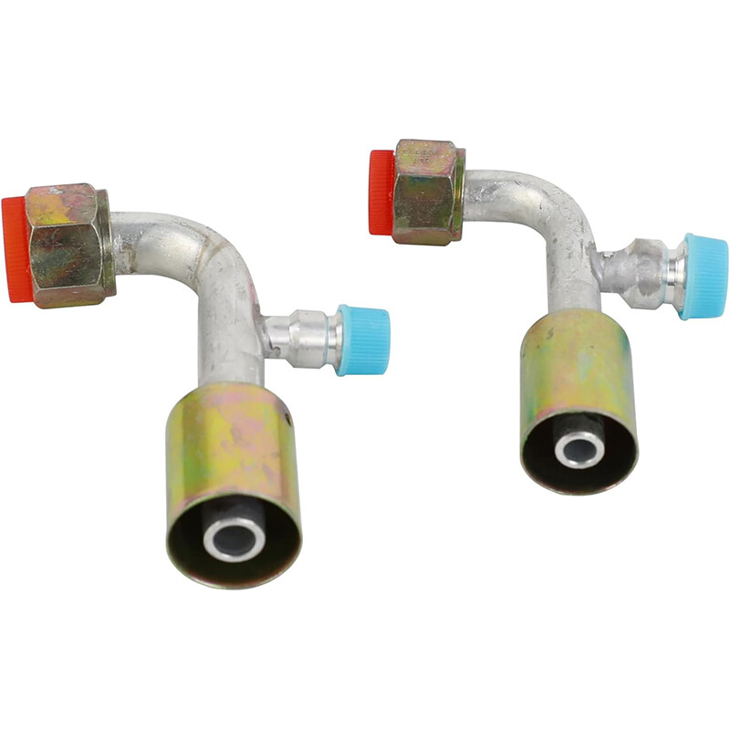 Air Conditioning AC Fitting Set #8 and #10 Female Oring Beadlock 90 ...
