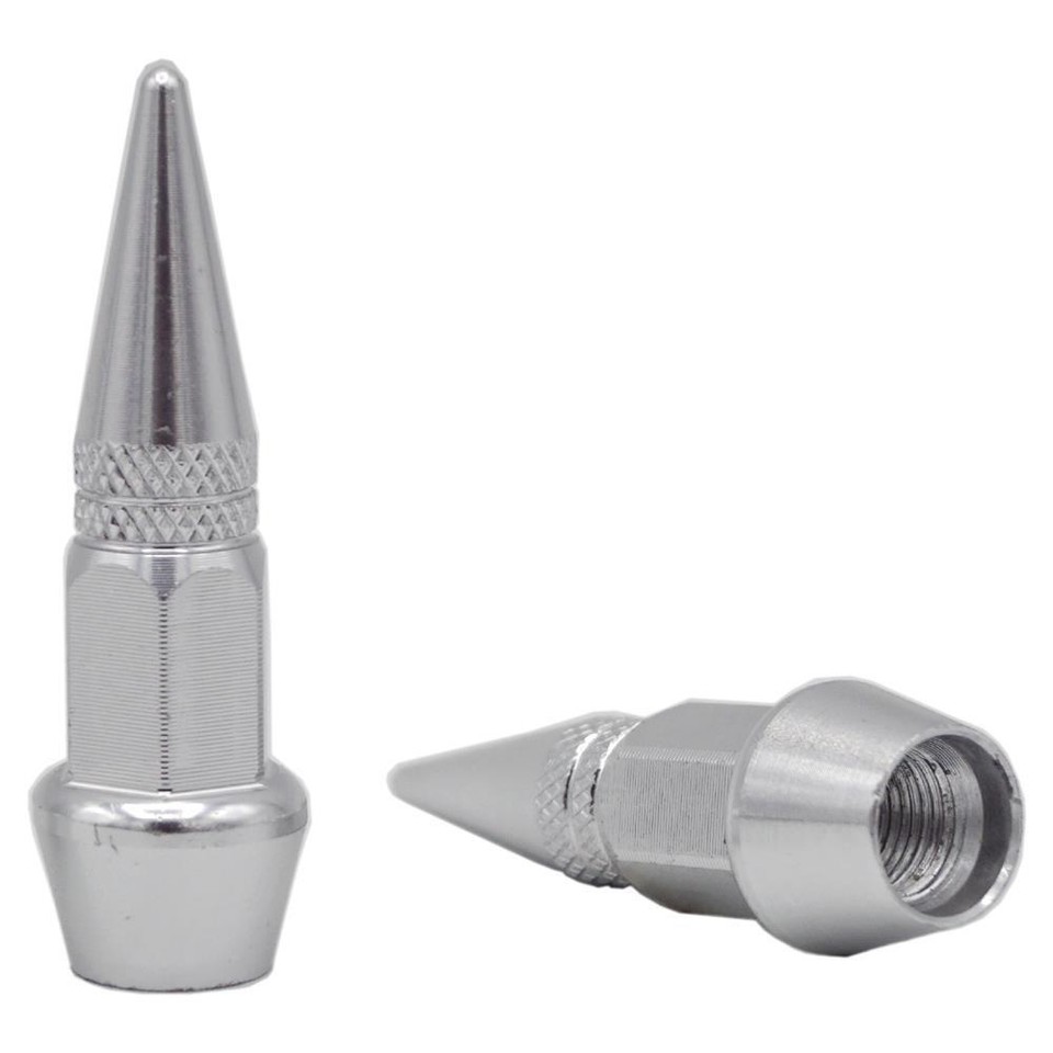 8 X You.S Valve Caps Valve Cap Spike IN Silver for Car Truck Motorcycle ...