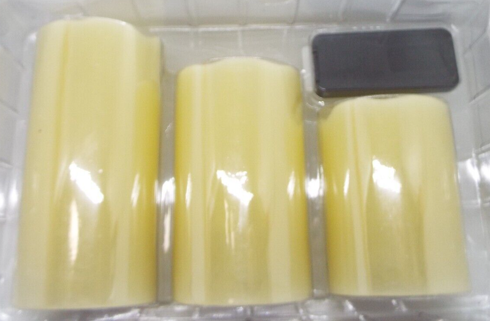 Northpoint Flameless Led Flicker Candle Set of 3 W/Infrared Remote ...