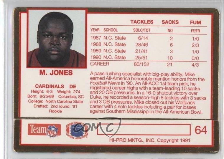 1991 Action Packed Rookie Update Mike Jones #64 1s8 | eBay