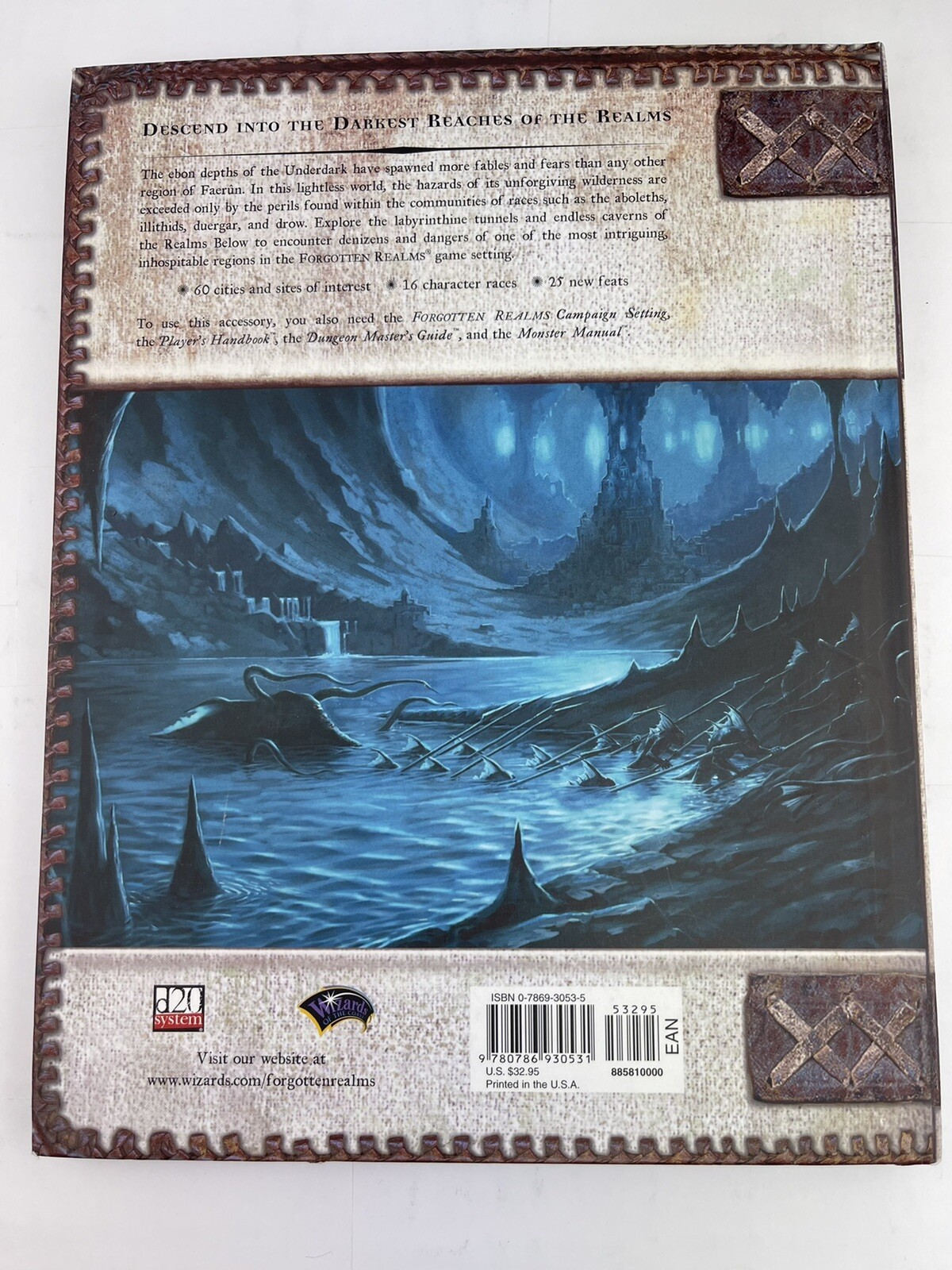 Dungeons and Dragons D&D Underdark Forgotten Realms Hardcover 1st ...