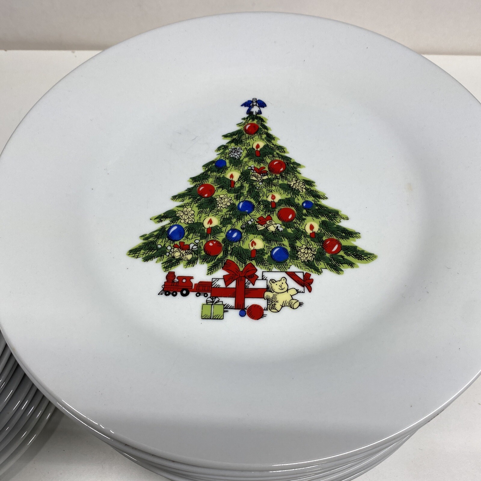 (39) Trisa Fine China Christmas Tree Dinner Dessert Plates Cup Mug ...