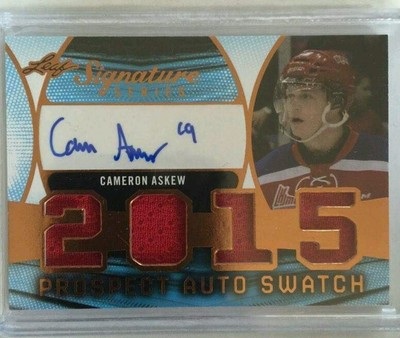 2015-16 Leaf Cameron Askew Auto Jersey Series 2015 Prospect Swatch 15/ ...