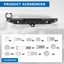 For 2018-2023 Jeep WRANGLER JL Rear Bumper w/2*D-Rings & License ...