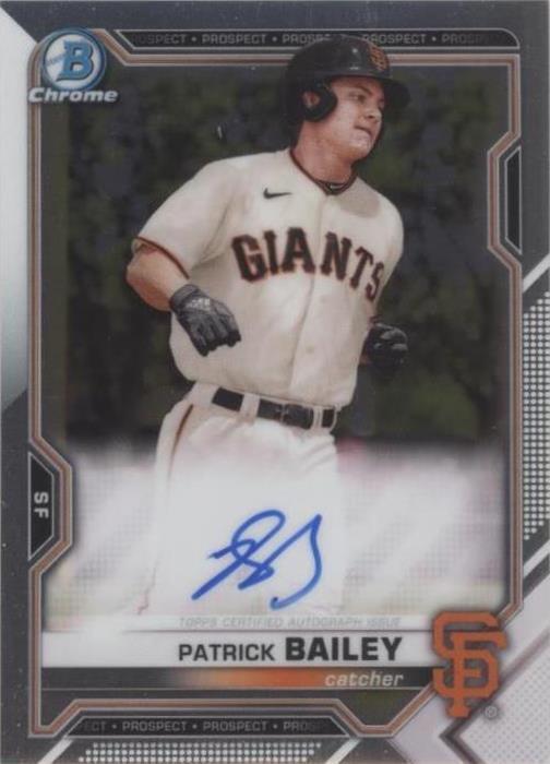 2021 Bowman - Chrome Prospects Autographs Patrick Bailey #CPA-PB (AU ...