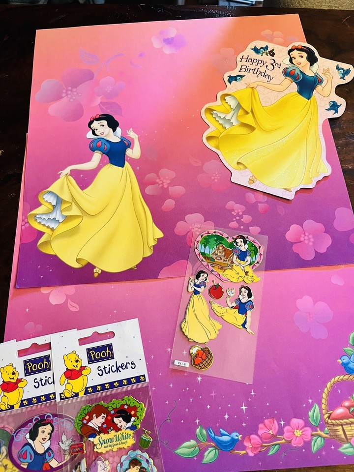 Disney Princess Snow White + Belle Scrapbook Paper 12x12 Lot Crafting ...