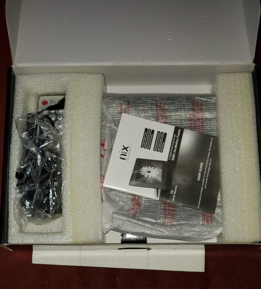 Nix Motion Sensor Digital Photo Frame X08C 8" Screen w/ Remote - NEW ...