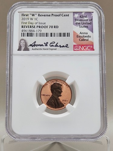 2019 W Lincoln Cent - First W Rev Pr Cent - FDOI NGC PR 70 RD Anna ...