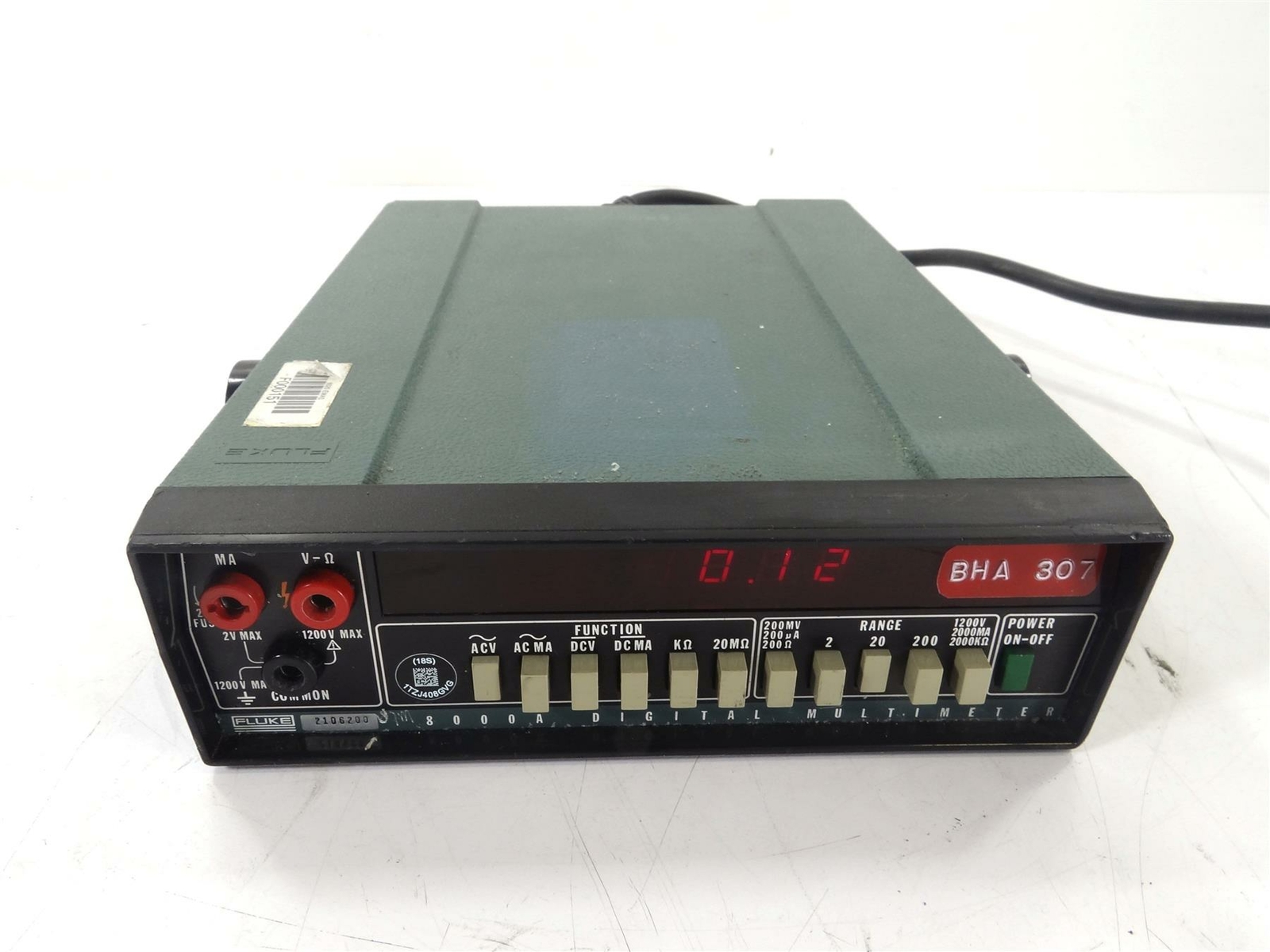 Fluke 8000A/BU Digital Multimeter PORTABLE TABLETOP TEST - Free ...