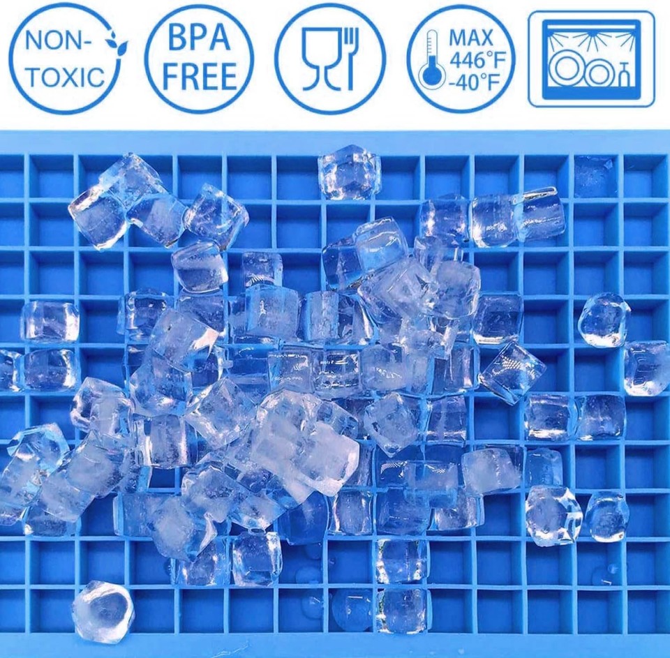 Silicone Mini Ice Cube Tray Crushed Ice Molds Easy Release Small Ice ...