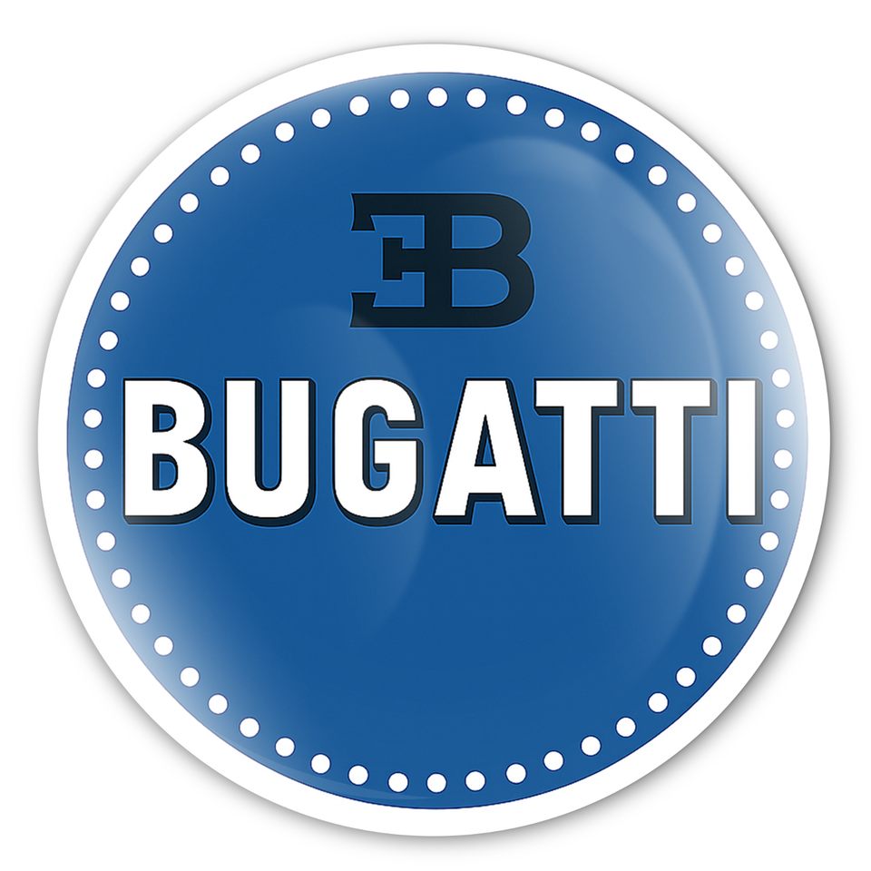 Bugatti Domed Stickers 4pc Decals Resin Rim Badge Wheel Center Caps ...