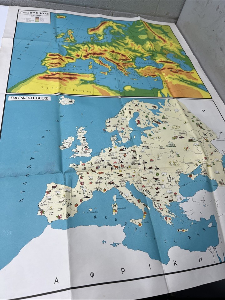 VINTAGE BROCHURE TRAVEL TOURISM 1960s GREECE EUROPE MAP ART | eBay