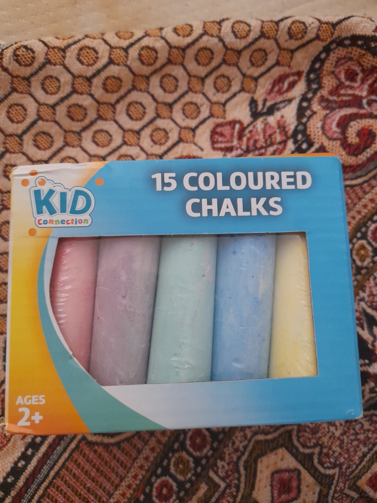 15 X Jumbo Coloured Chalks 5 Different Colours Chunky Chalk Kids ...