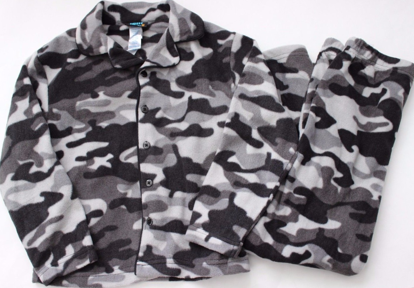 Boy's 4 4T 5 Camouflage Camo Pajamas Fleece NWT 2 Pc Button Jellifish ...