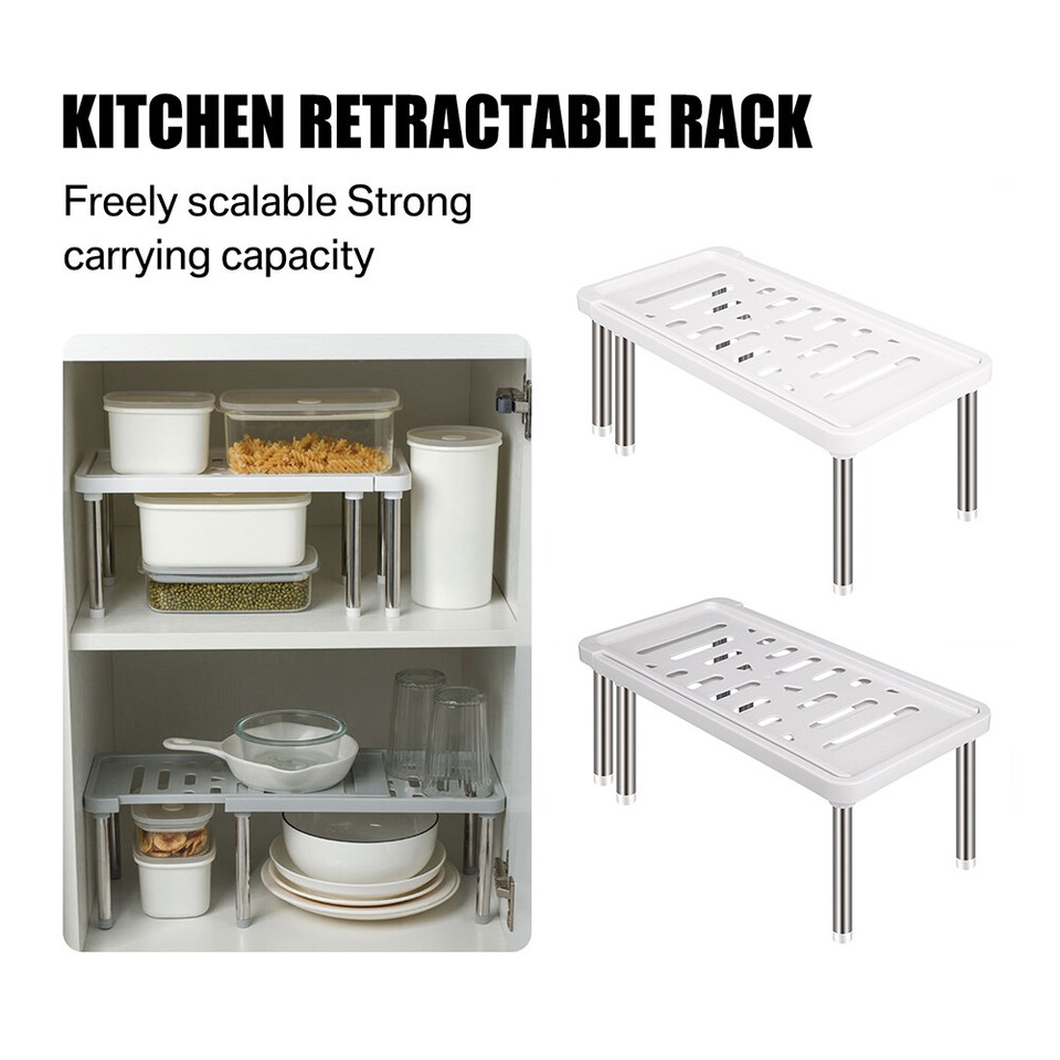 Adjustable Cupboard Shelf Wire Rack Kitchen Storage Shelf Pantry ...