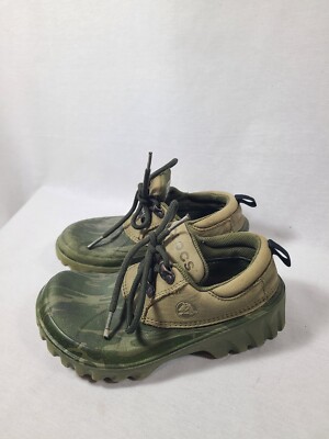 Crocs Axle All Terrain Camo Green Lace Up Duck Boat Clog Shoe Size M 1 ...