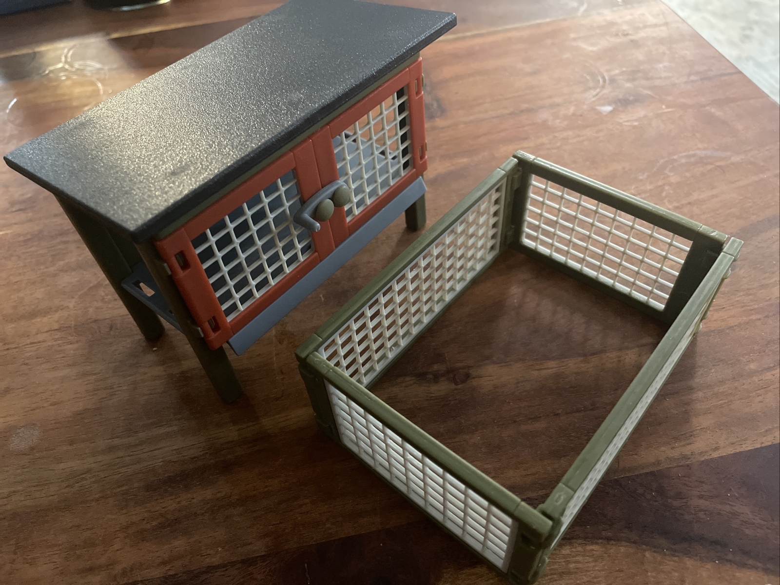 SCHLEICH WORLD OF NATURE 42019 FARM LIFE RABBIT ANIMAL HUTCH PLAYGROUND ...