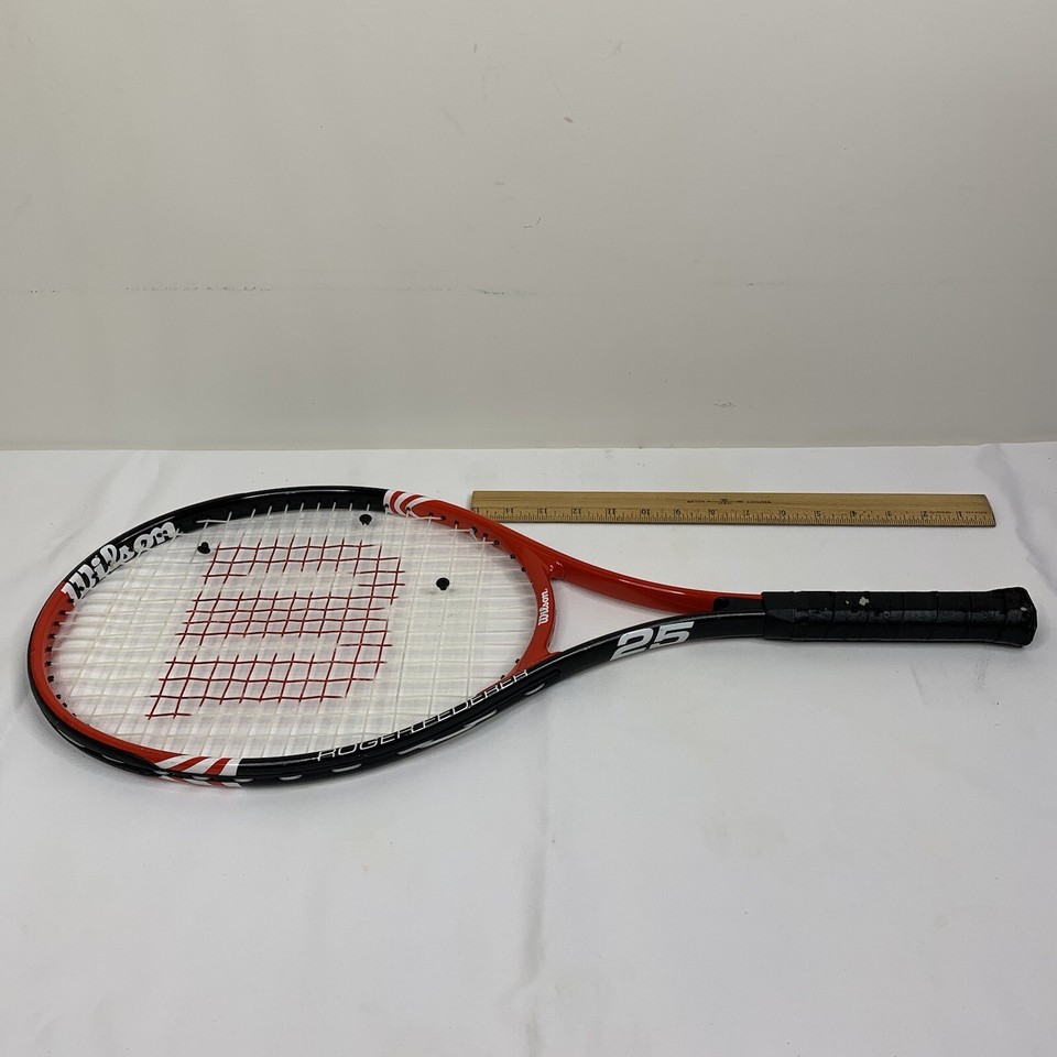 Wilson Roger Federer 25” 3-7/8" Starter Red/Black Tennis Racket | eBay