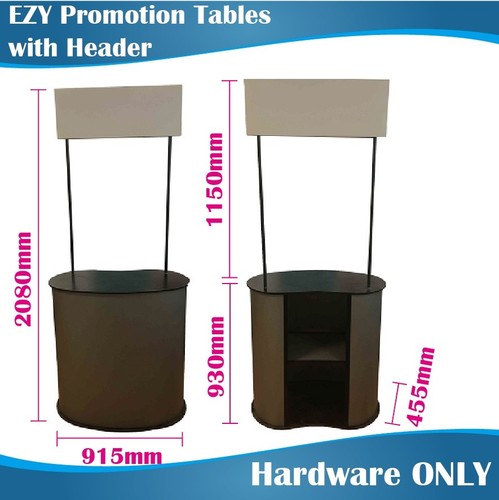 portable promotion counters promotional tables with Header NO GRAPHIC ...