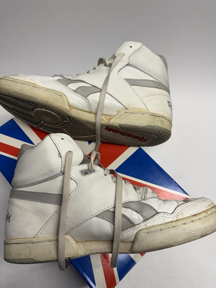 Vintage Reebok Basketball Shoes BB4600 II HI Top White/Gray Men Size 9. ...