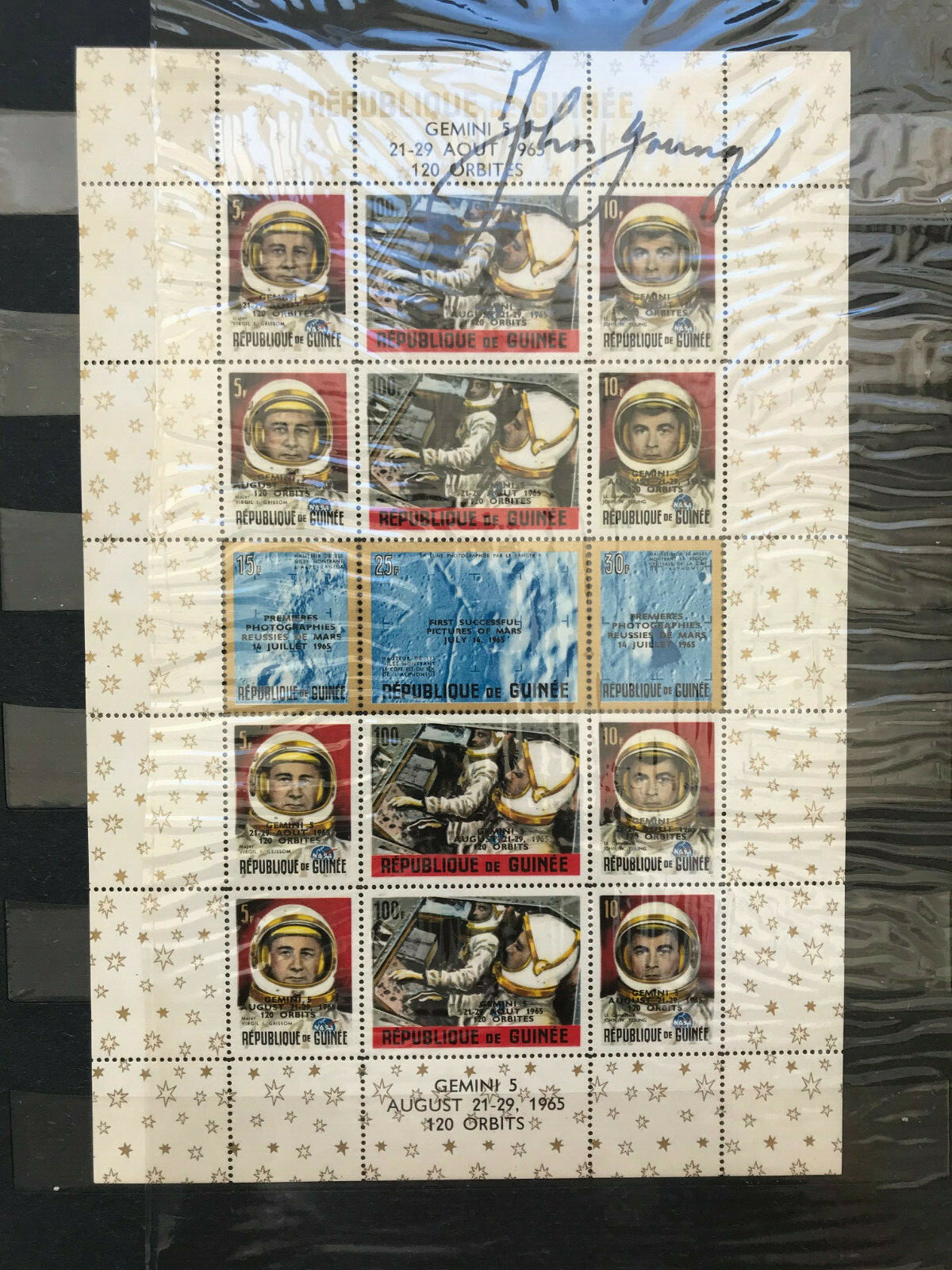 Autograph space collection on stamps, hand signed, Apollo, Soyuz - ! 91 ...