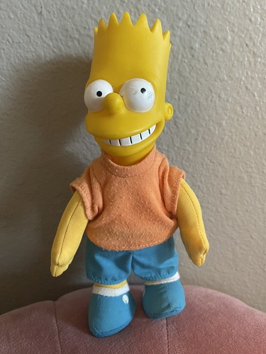 Vintage 1990's Bart Simpson, Toy Doll, Smiling, The Simpsons, Vinyl, 8 ...