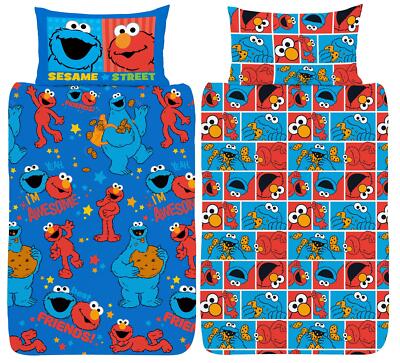 Sesame Street Single Duvet Cover Elmo & Cookie Monster Reversible ...