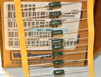 0.2R 3W W21-R20JI Welwyn Vitreous Enamelled Wirewound Resistors [QTY ...