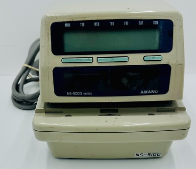 AMANO NS-5100 Electronic Time Date Number Stamp Time Clock | eBay