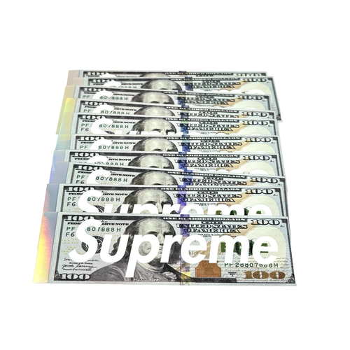 10x Supreme Money Ben Franklin 100 Dollar Bill Holographic Box Logo ...