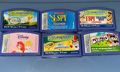Leapfrog Leapster Explorer Lot - I SPY, Disney, Pet Pals & More Game ...