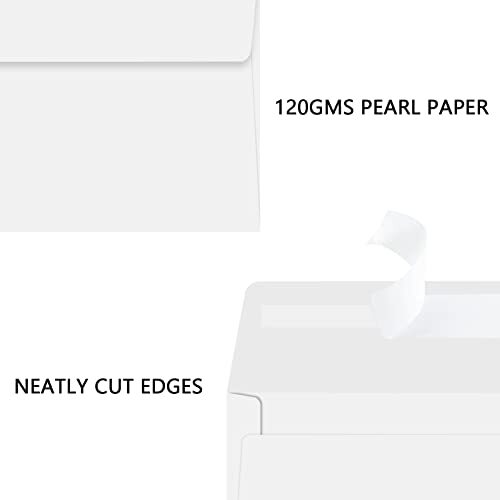50 Pack White Envelopes 5x7 Inch for Invitations Photos Postcards ...