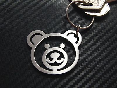 BEAR HEAD Keyring Keychain Key Fob Teddy Cuddly Cute Ted Stainless ...