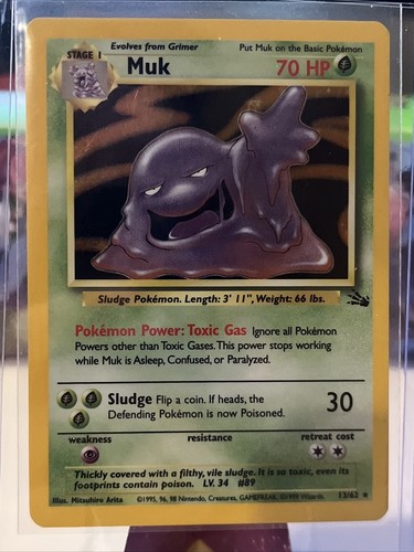 Pokémon TCG Muk Fossil 13 Holo Unlimited Holo Rare LP | eBay