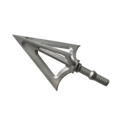 12 Pcs Broadheads 125 Grain Arrowheads Archery 3 Blade Hunting Silver ...