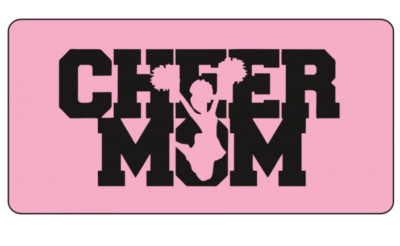 CHEER MOM PINK AND BLACK CHEERLEADING LICENSE PLATE | eBay