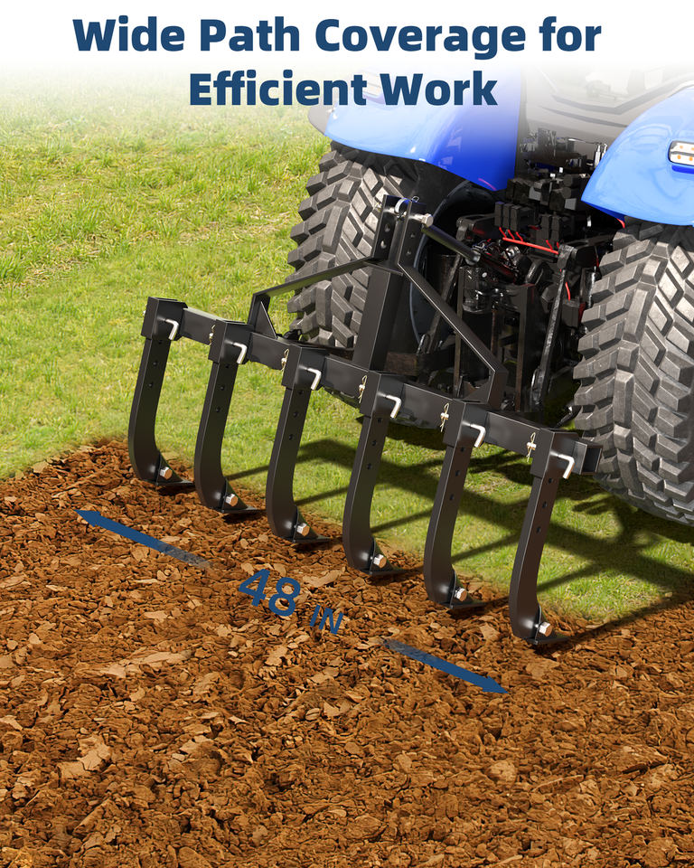 48" Chisel Plow Scarifier Detachable Cultivator with 6 Shank for CAT-0 ...