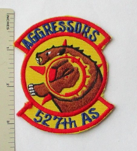 527th AGGRESSOR SQUADRON US AIR FORCE PATCH USAF Vintage Asian Made ...