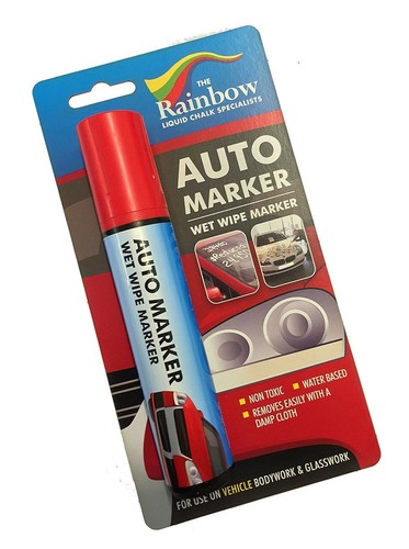 Car Paint Marker Pens Auto Writer Red - Wide Tip - All Surfaces ...