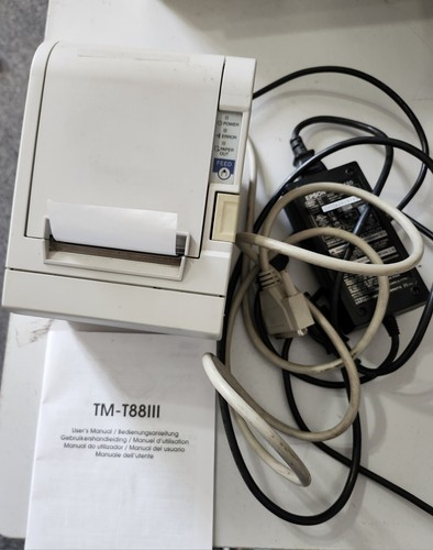 Epson TM-T88III Model M129C Thermal POS Receipt Printer With Cords And ...